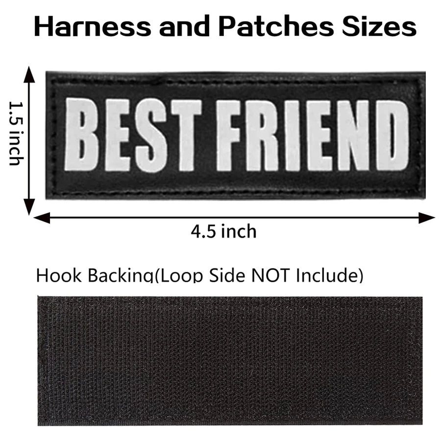 Best Friend Velcro Patch, Reflective Tactical Dog Harness Patches ...